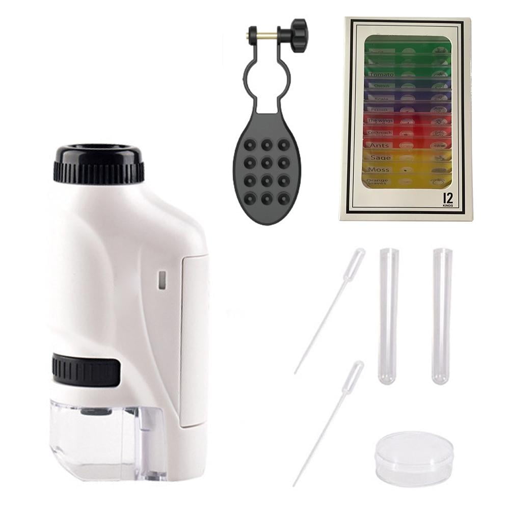 Lttoisl® Mini Microscope for Kids, Kids Microscope with LED Light ...