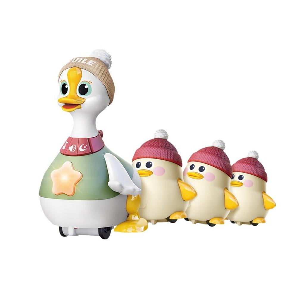 Lttoisl® Tummy Time Duck Family Toy, Mother Duck and Ducklings Toy ...