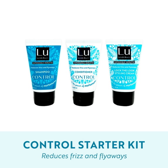 Lu by LatinUs Beauty CONTROL Travel Kit, Anti-Frizz Hair Set, 1 fl oz ...