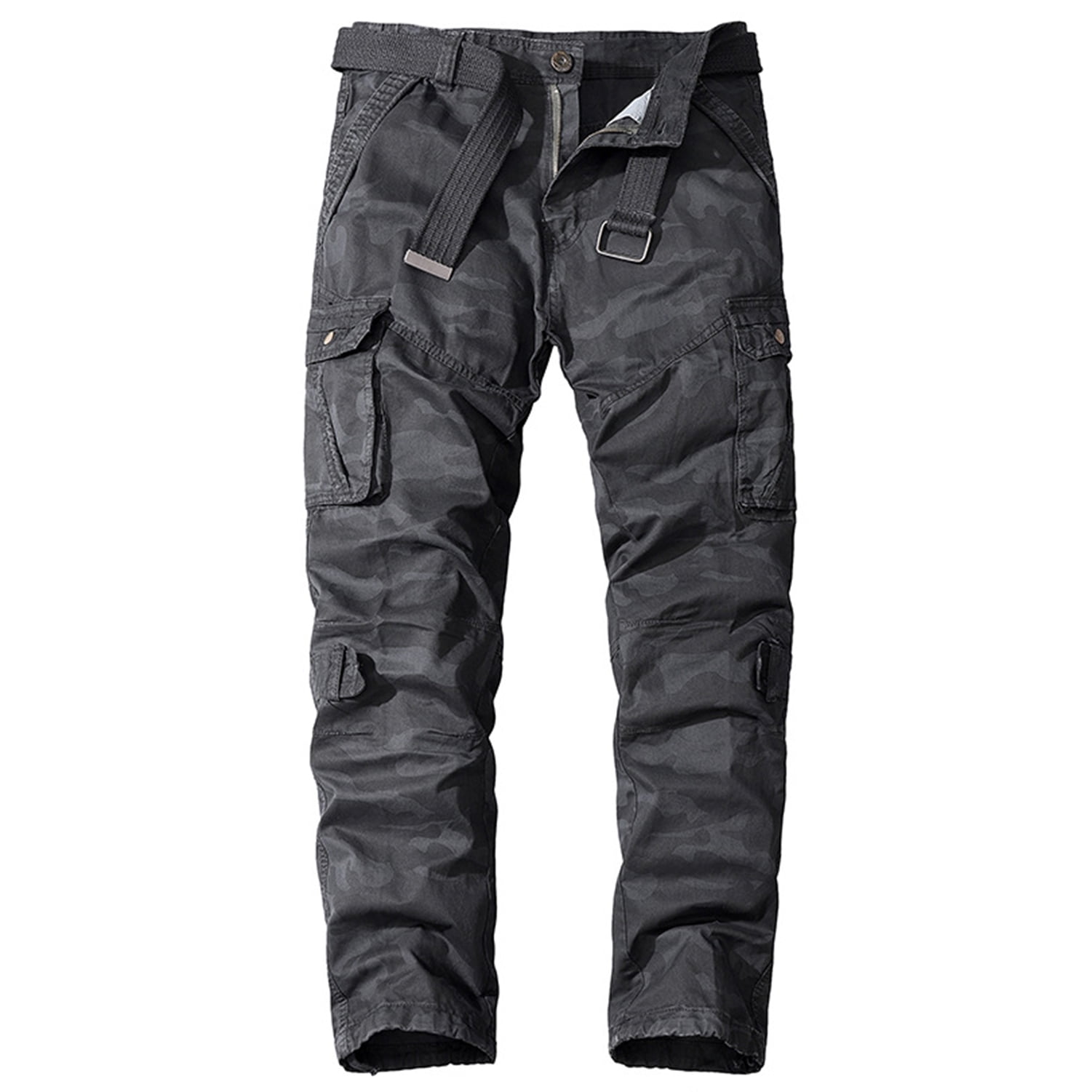 SWSMCLT Men's 100 Cotton Multi-pockets Work Military Cargo Pants Camo ...