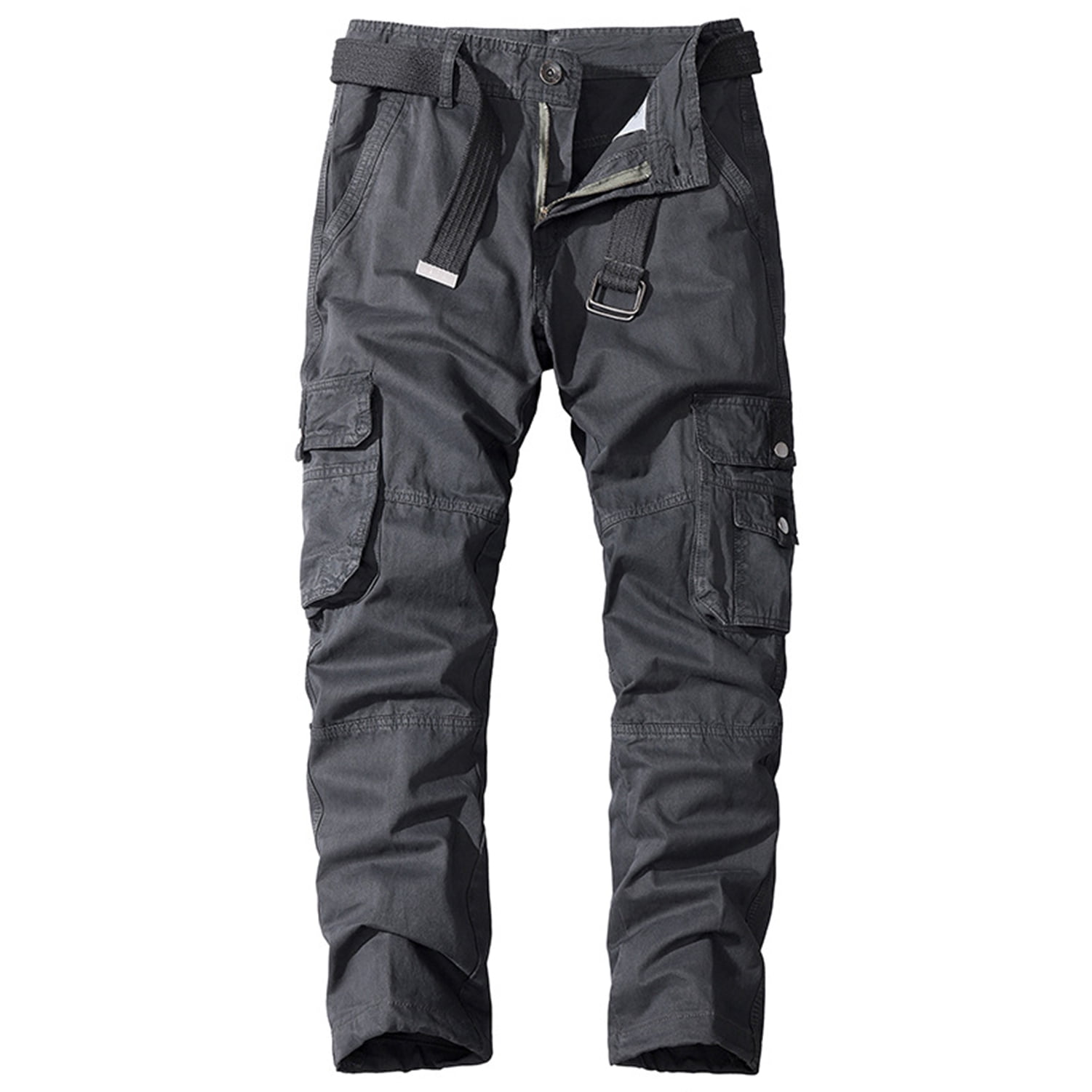 SWSMCLT Men's 100 Cotton Work Military Cargo Pants Casual Multi-pockets ...