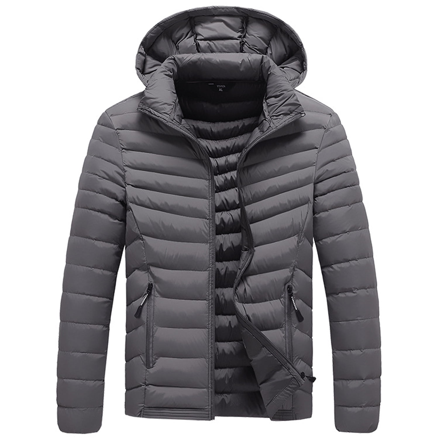 SWSMCLT Men's Hooded Puffer Jacket Lightweight Down Jacket Detachable ...