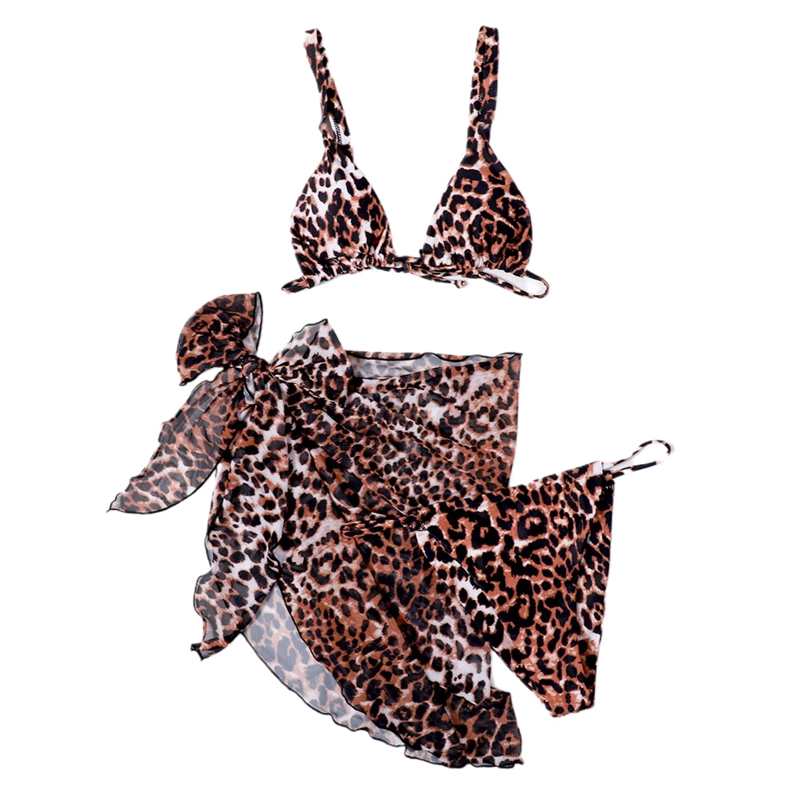 Lu's Chic Women's 3 Piece Bikini Set Brazilian Bathing Suit Swimsuit ...