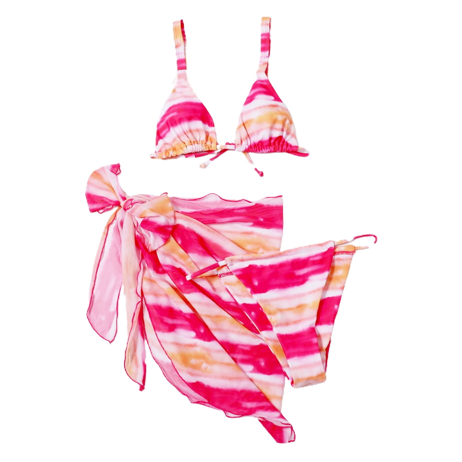 Lu's Chic Women's 3 Piece Bikini Set Brazilian Bathing Suit Swimsuit ...