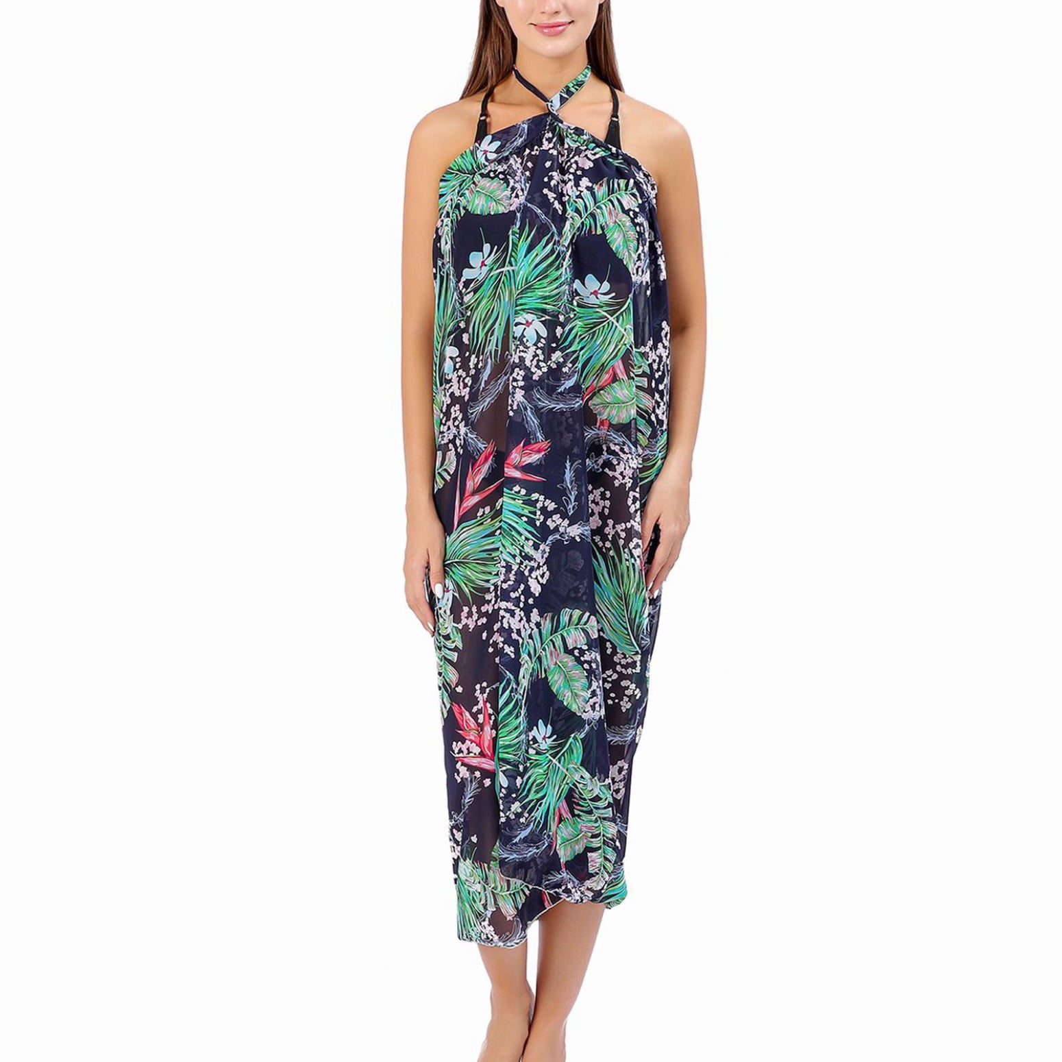 Lu's Chic Women's Sarong Beach Cover Up Light Beach Skirt Hawaiian ...