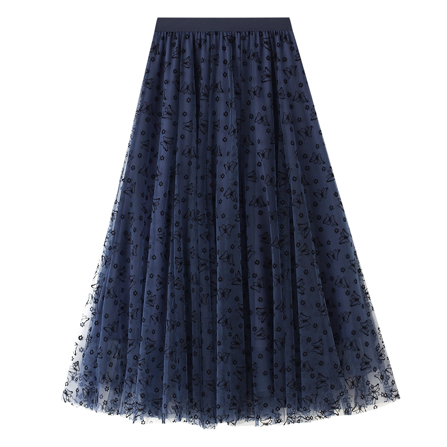 Lu's Chic Women's Tulle Skirt Tutu Butterfly Skirts Tea-length Elastic ...