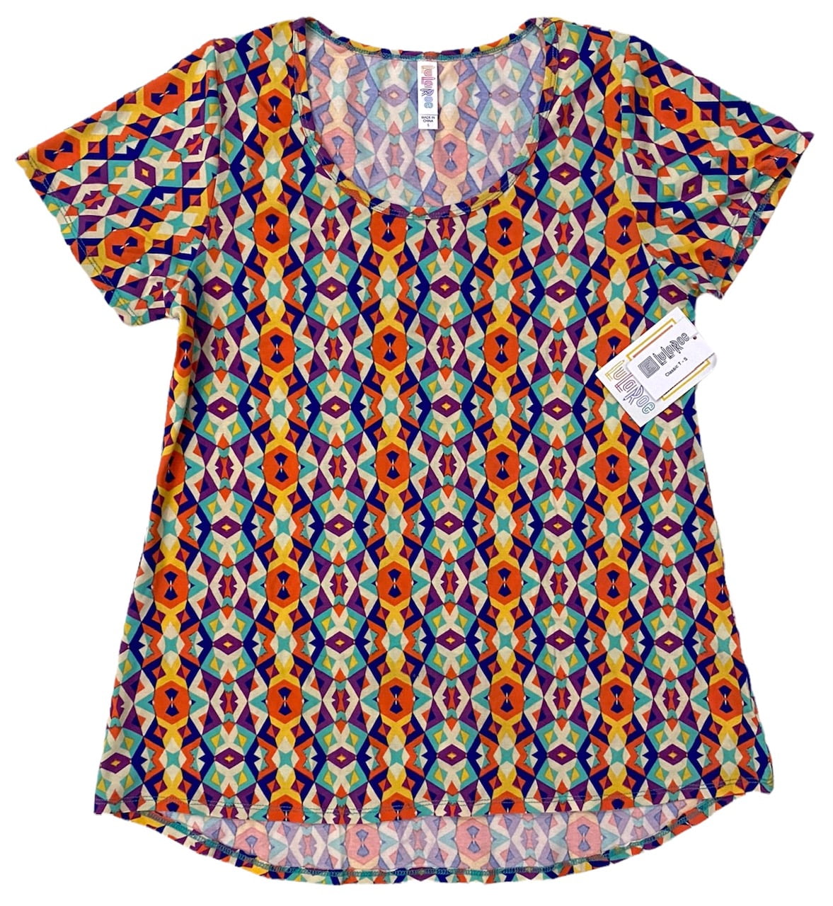 LuLaRoe Women's Classic T Short Sleeve Geometric Pattern Tee T-Shirt ...