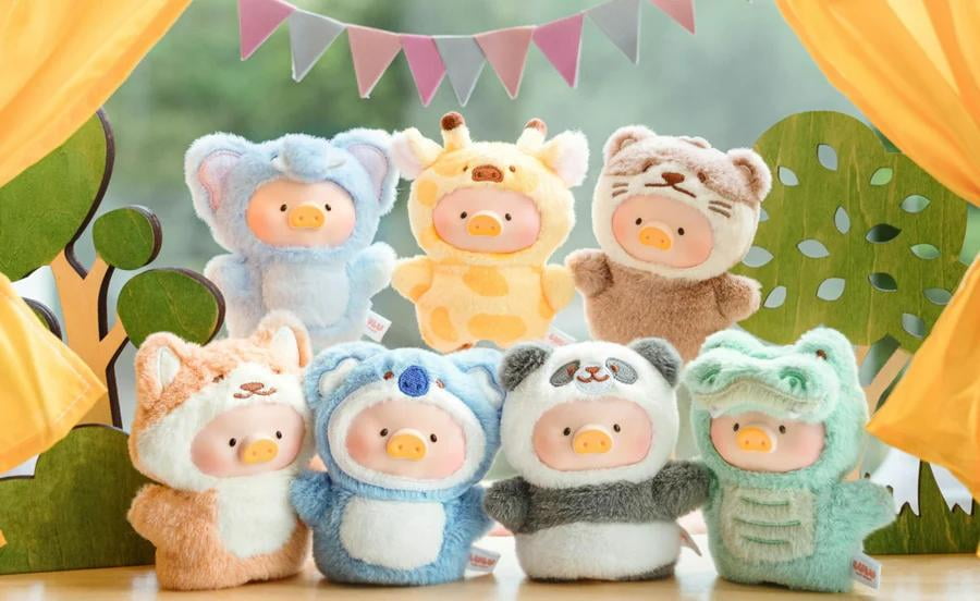 LuLu the Piggy Animal Party - Puppet Show PVC Face Plush Keychain Blind ...