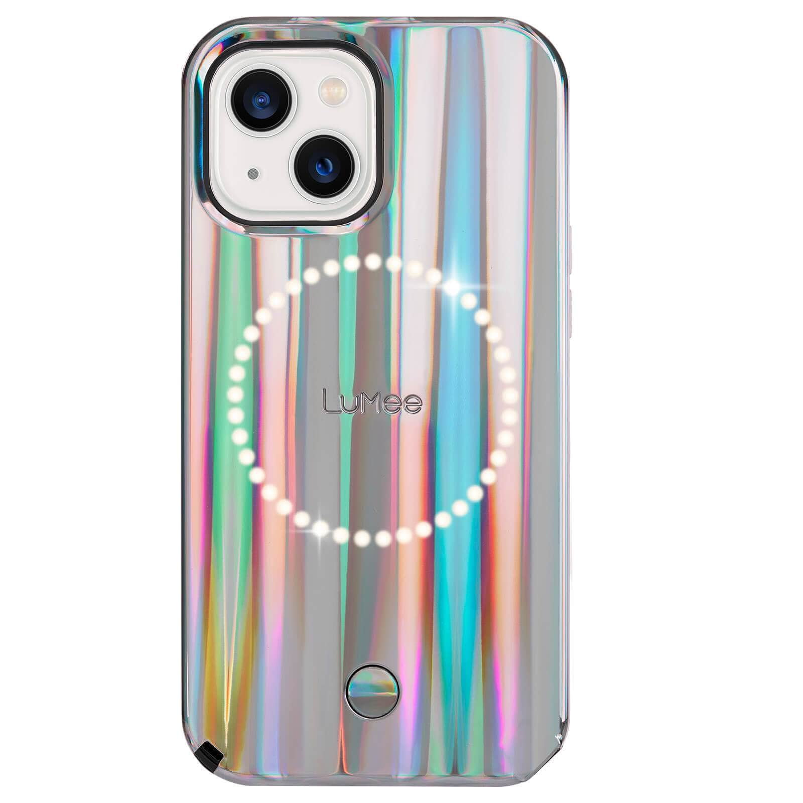 LuMee Halo Apple iPhone 12 Mini / iPhone 13 Mini Case - Selfie Case w/ Built-in Adjustable LED ...