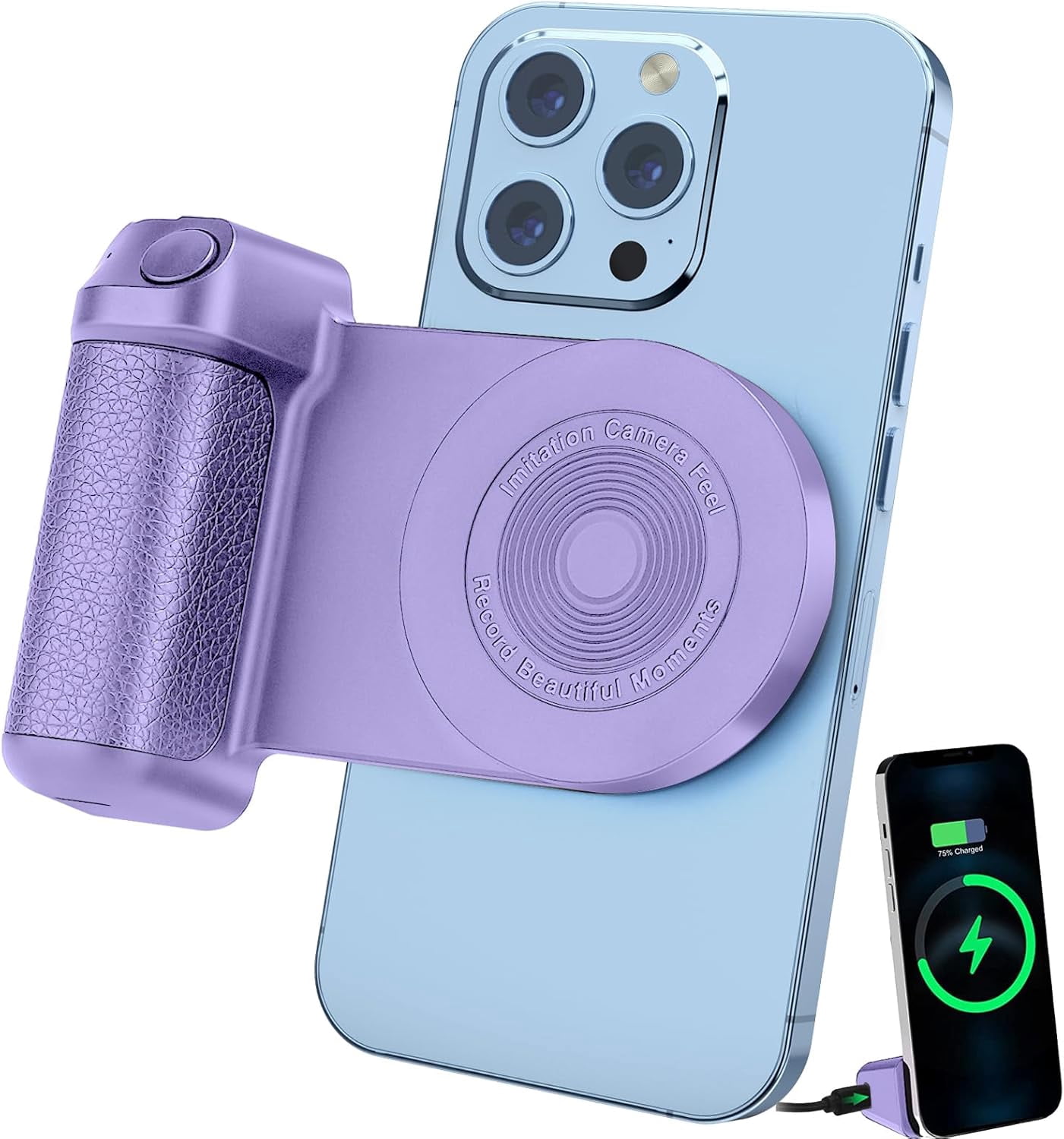 Luampo Magnetic Camera Grip Bluetooth Holder - Smartphone Grip with ...