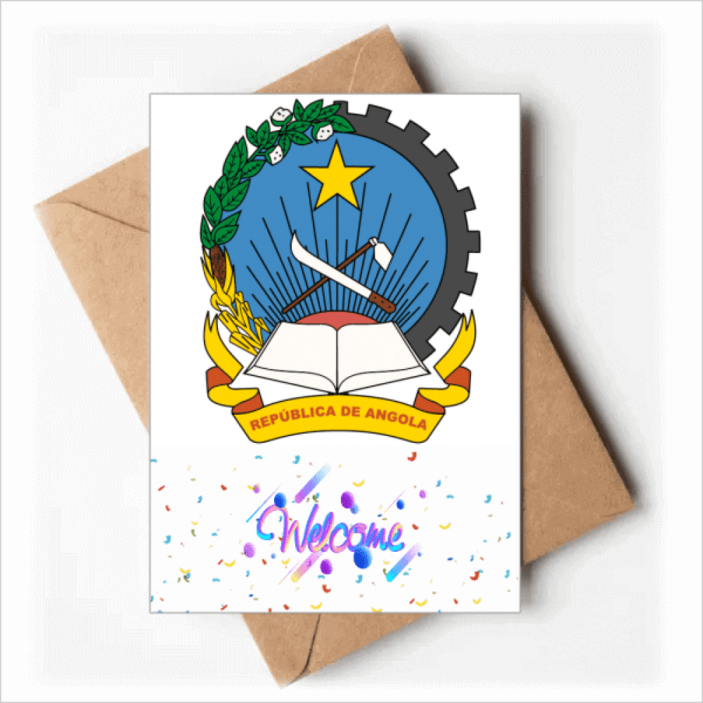 Luanda Angola National Emblem Welcome Back Greeting Cards Envelopes ...