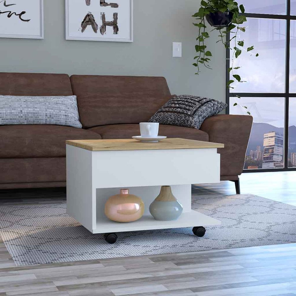Luanda Lift Top Coffee Table, Casters, One Shelf - Walmart.com