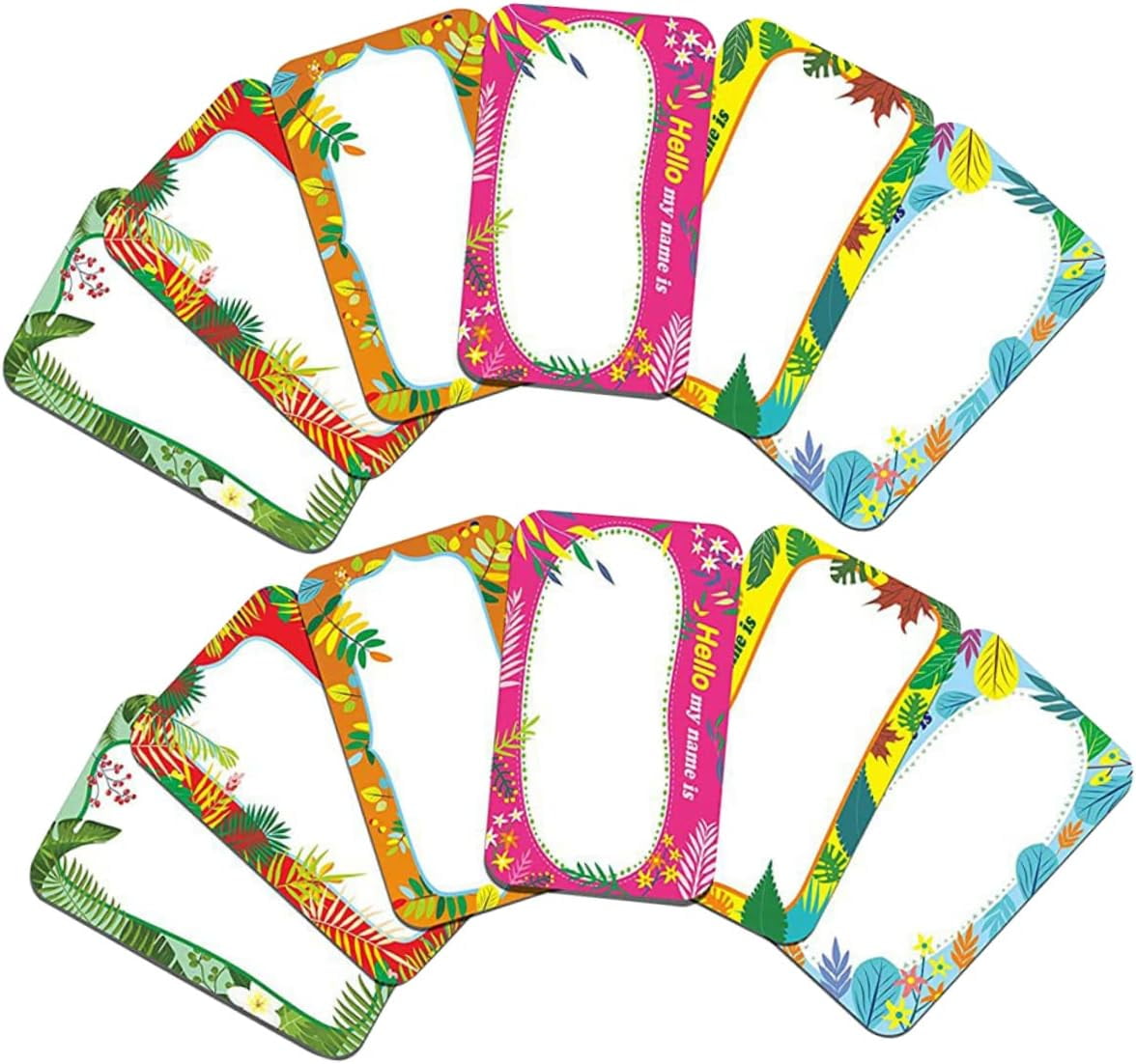 Luau Aloha Name Tags 1 Roll Color Frame Name Sticker Letters Stickers ...