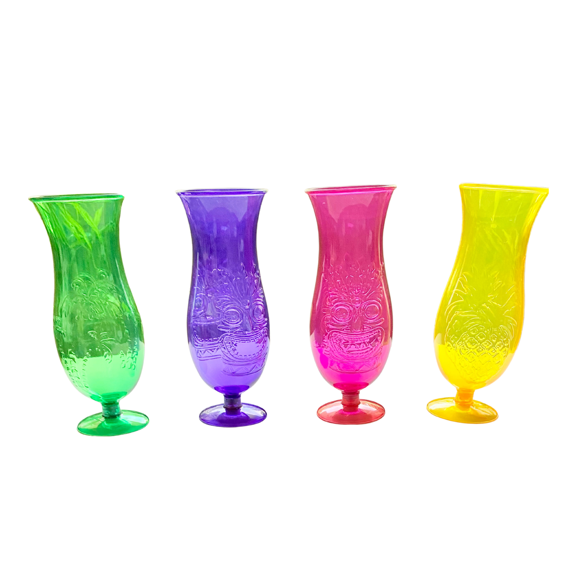 Luau Hurricane Plastic Tumblers, Tropical Hurrican Glasses, 24.4 oz ...