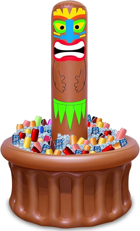 Luau Inflatable Tiki Cooler 47" Super Large Capacity (100+ Cans ...