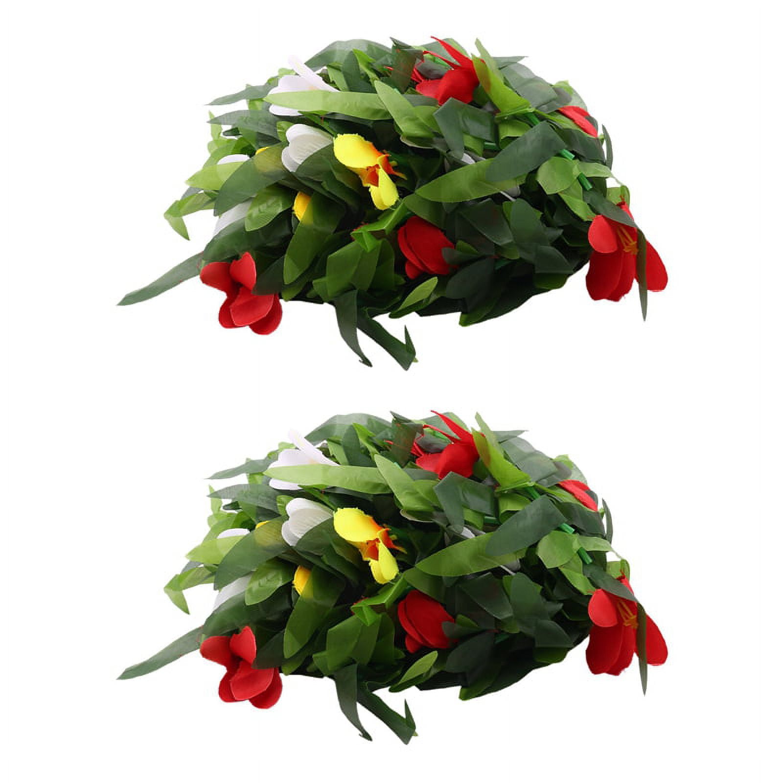 Luau Leis 6 Pcs Tropical Hawaiian Lei Leaf Necklaces for Hula Costume ...