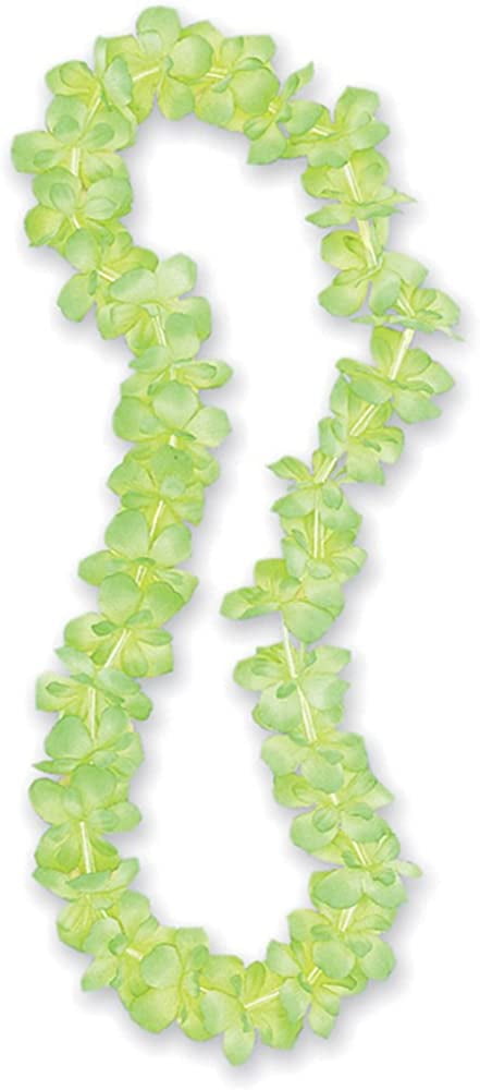 Luau Party Flower Lei, 40 in, Lime Green, 1ct - Walmart.com