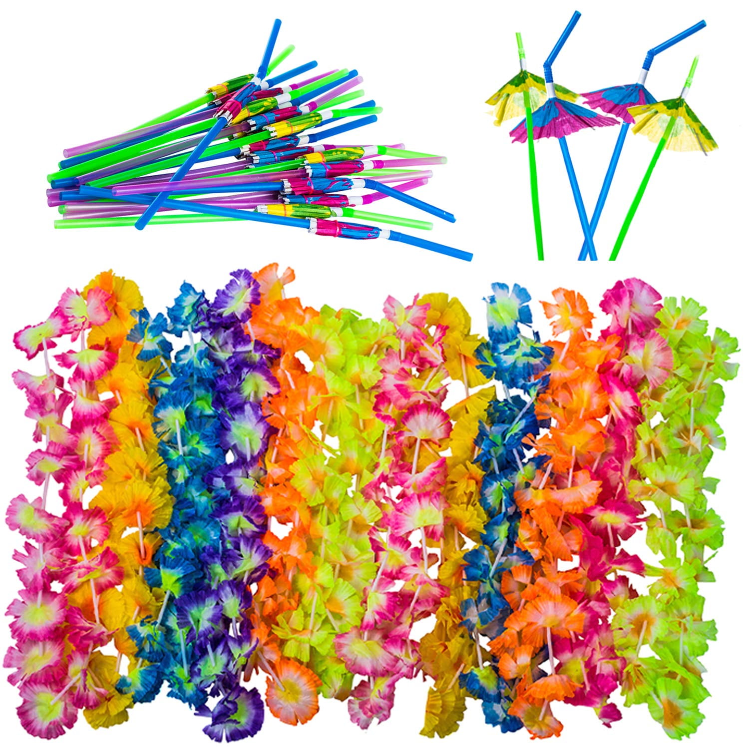 Luau Party Supplies - Hawaiian Party Favors - 36 Pc. - Party Straws ...