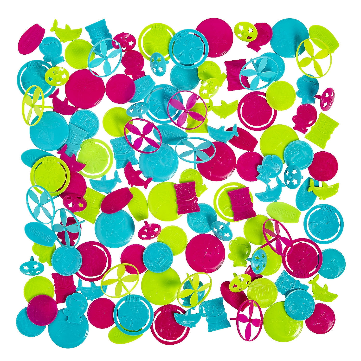 Luau Plastic Toy Assortment - Party Favors - 100 Pieces - Walmart.com