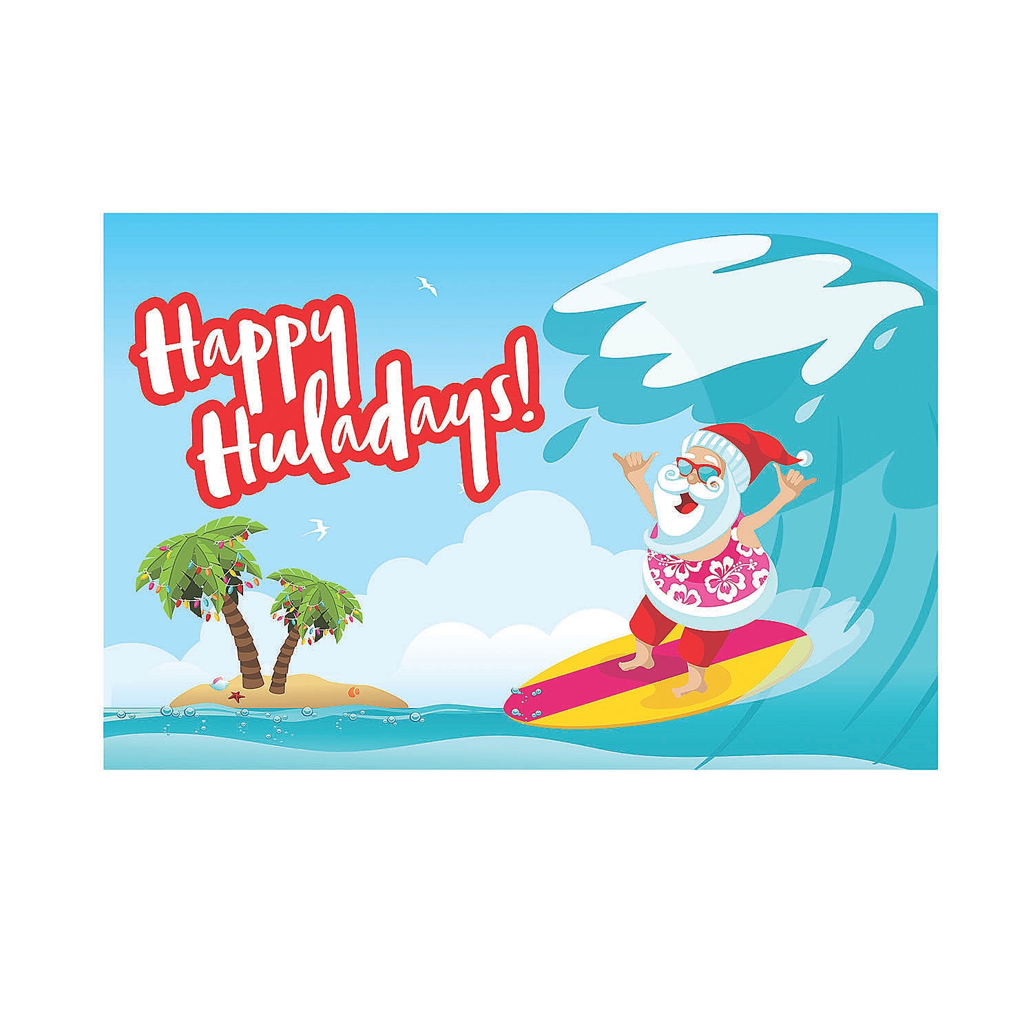 Luau Santa Backdrop Banner - Party Decor - 3 Pieces - Walmart.com