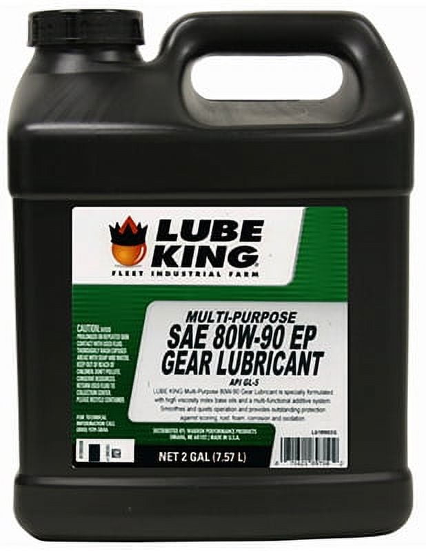 Lube King 2 Gallon 80W90 Gear Oil Hydrotreated High Viscosity Index Pa ...