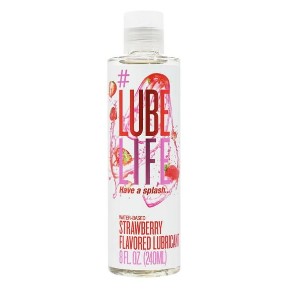 Lube Life Water-Based Lubricant, Strawberry Flavored, 8 Fl Oz - Walmart.com