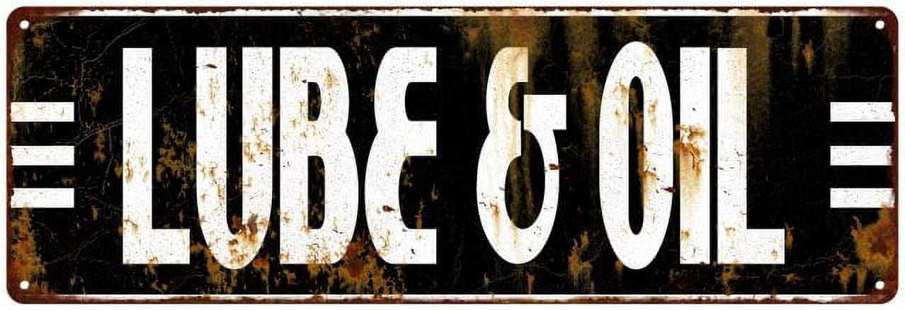 Lube & Oil Gas Service Station Vintage Metal Sign 6x18 206180069014 ...