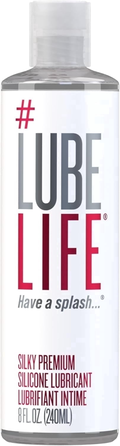 LUBELIFE Silky Silicone Lubricant, 8 fl oz, Unscented Water-Resistant ...