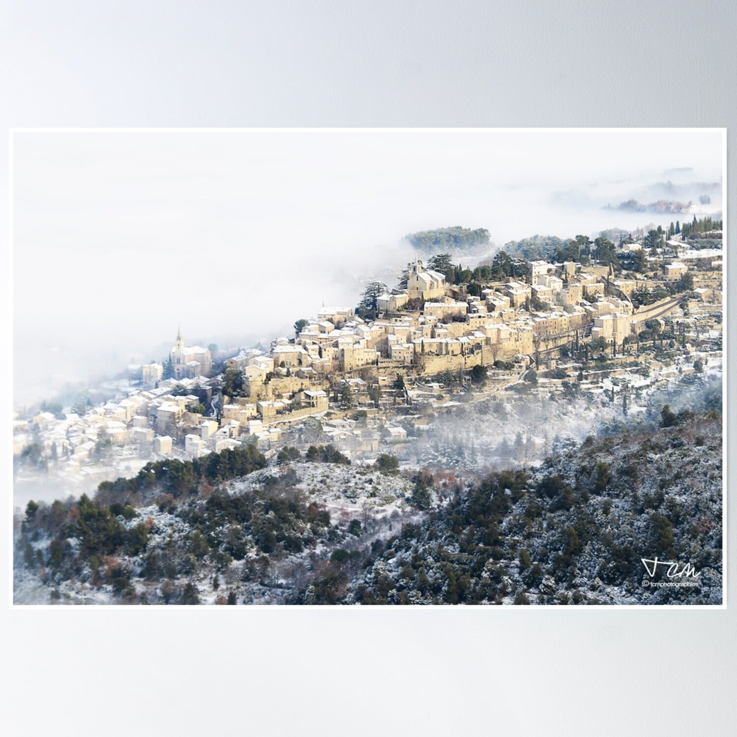 Luberon Under Snow, Bonnieux, Winter, Luberon, Village, Provence ...