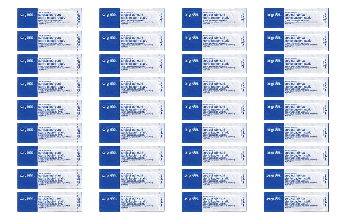 SurgiLube Lubricating Jelly, Sterile Individual Packets, 5g, 36 Pack ...