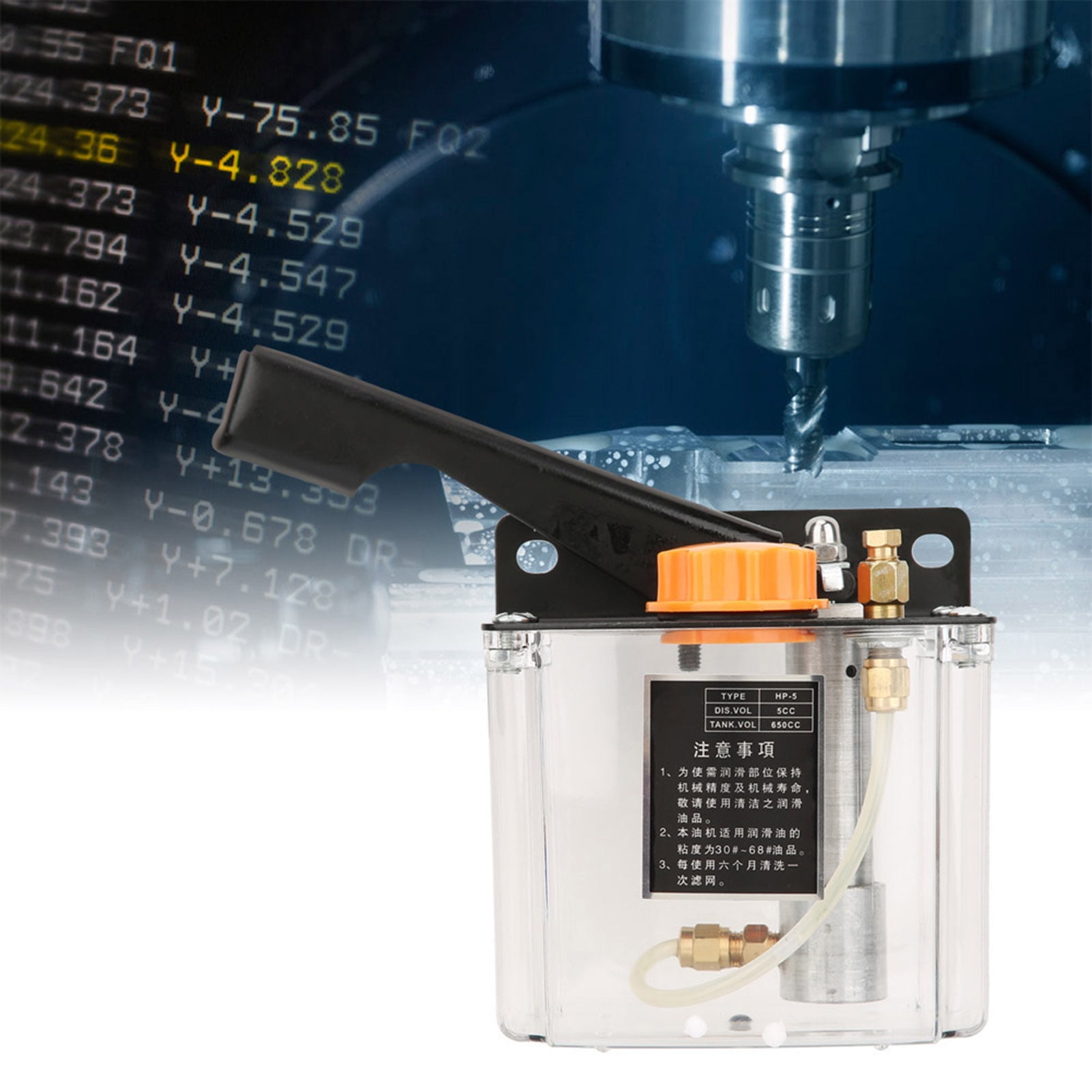 Lubricating Manual Pump, HP-5L Lubrication Pump 650CC for CNC Machine ...