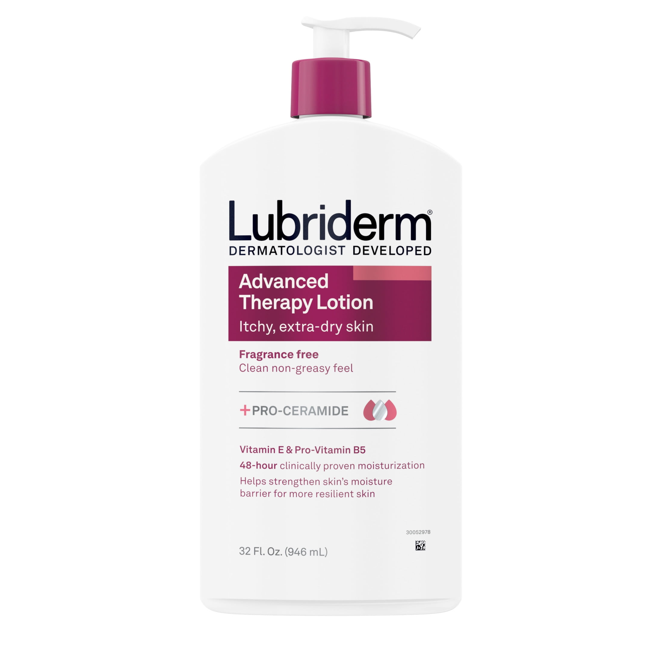 Lubriderm Advanced Therapy Body Lotion, Fragrance Free Moisturizer for ...