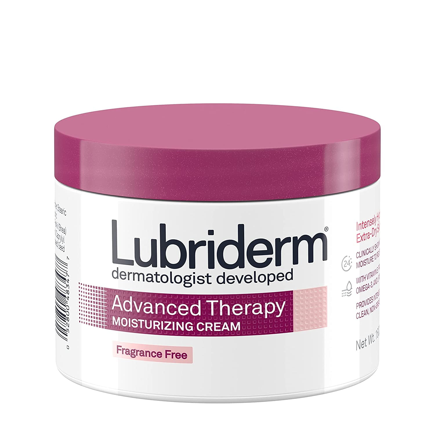 Lubriderm Advanced Therapy Fragrance Free Moisturizing Cream, 16 Oz Jar ...