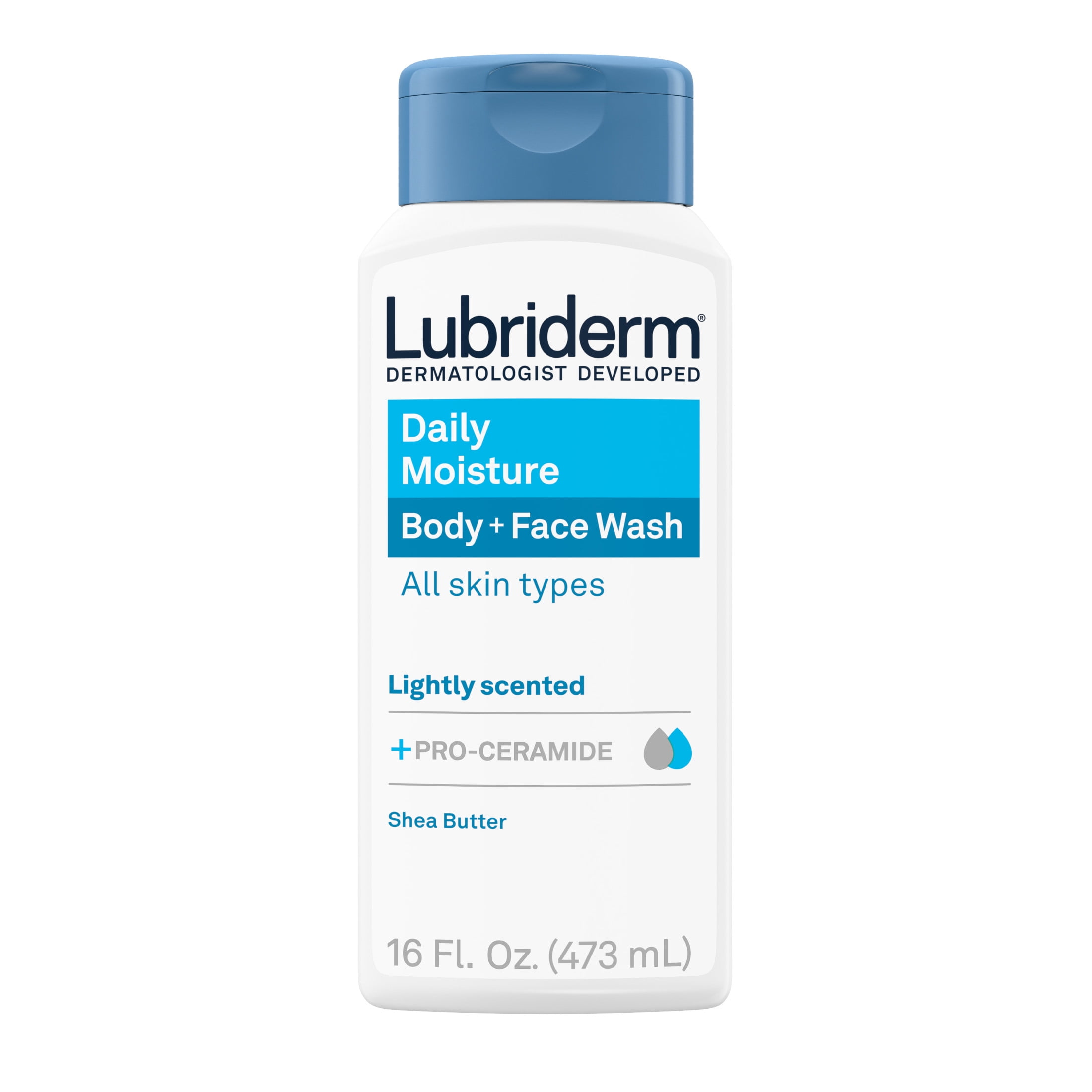Lubriderm Daily Moisture Body + Face Wash, Light Fragrance, 16 fl. oz ...