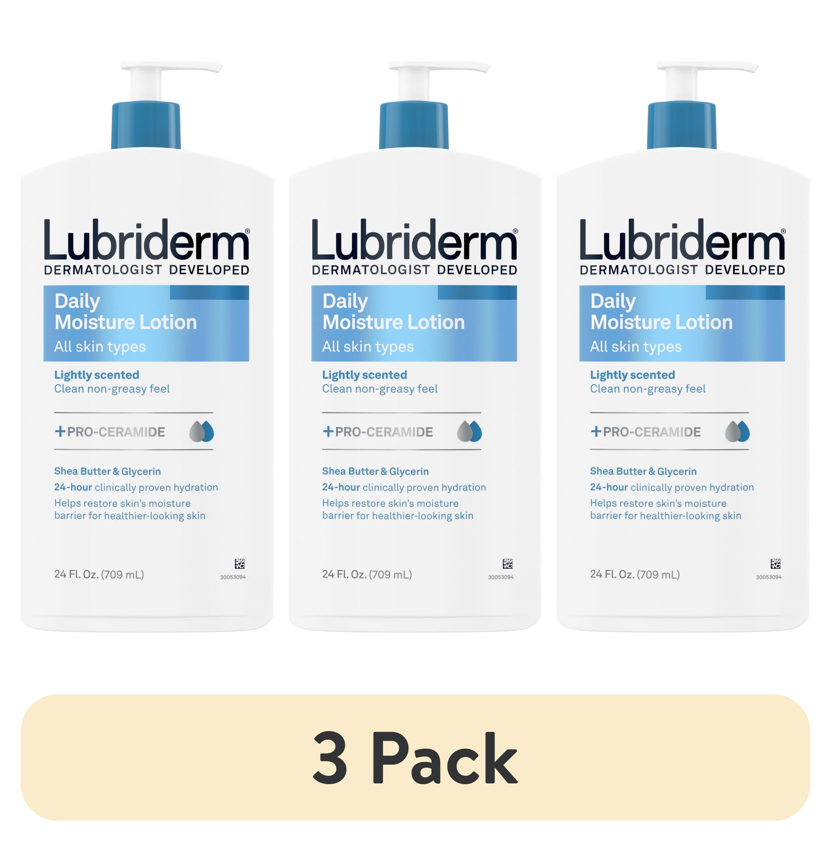 (3 pack) Lubriderm Daily Moisture Body Lotion + Pro-Ceramide, 24 fl, oz ...