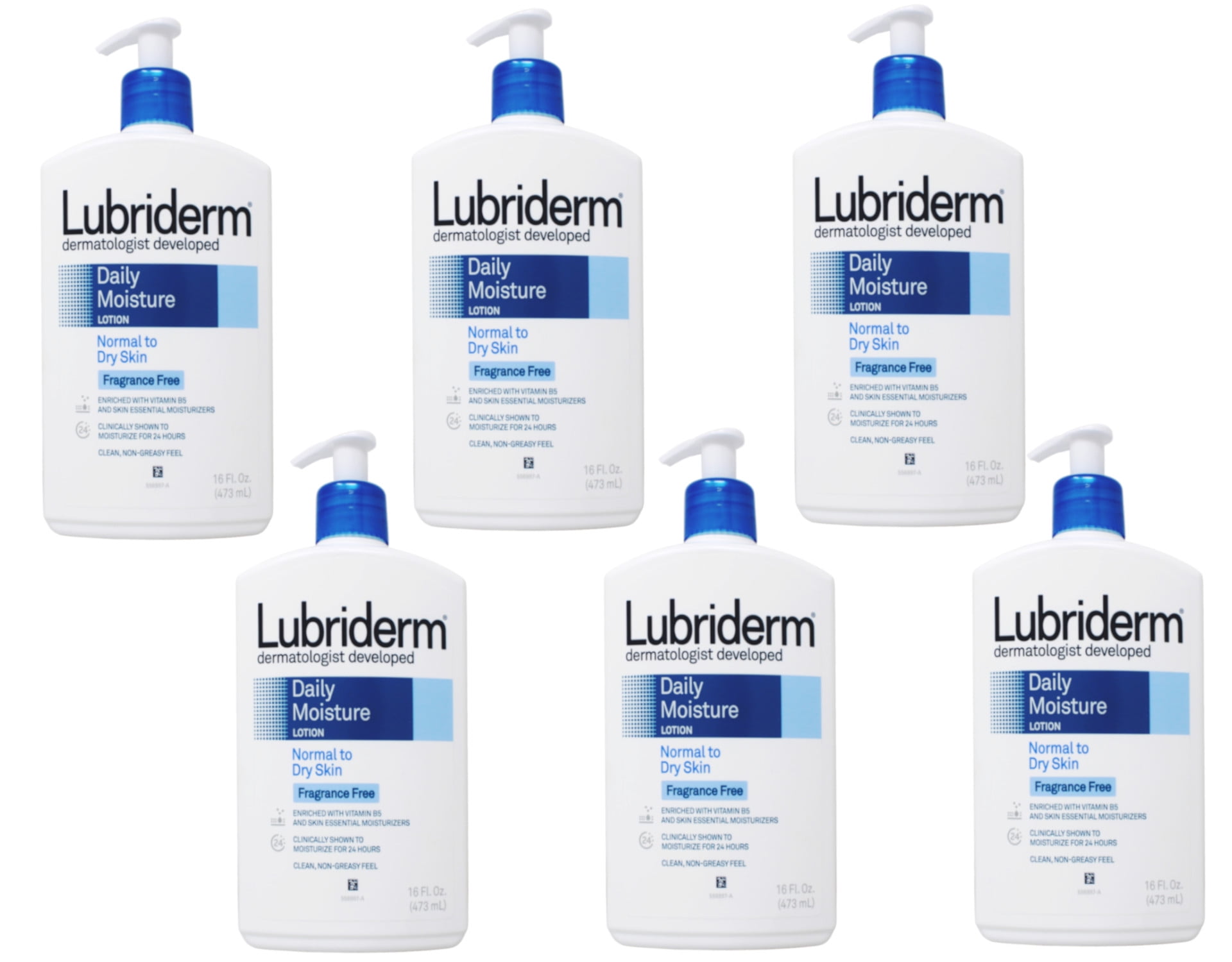 Lubriderm Body Hydrating Lotion, Unscented, For Normal To Dry Skin, 16 ...