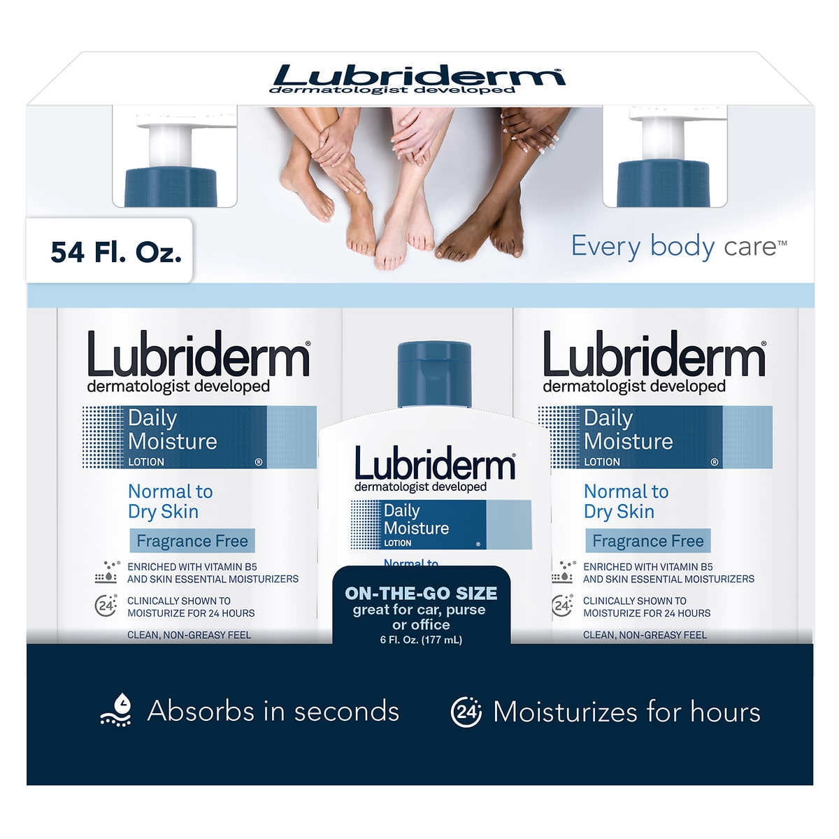 Lubriderm Daily Moisture Lotion Fragrance Free 3-pack - Walmart.com