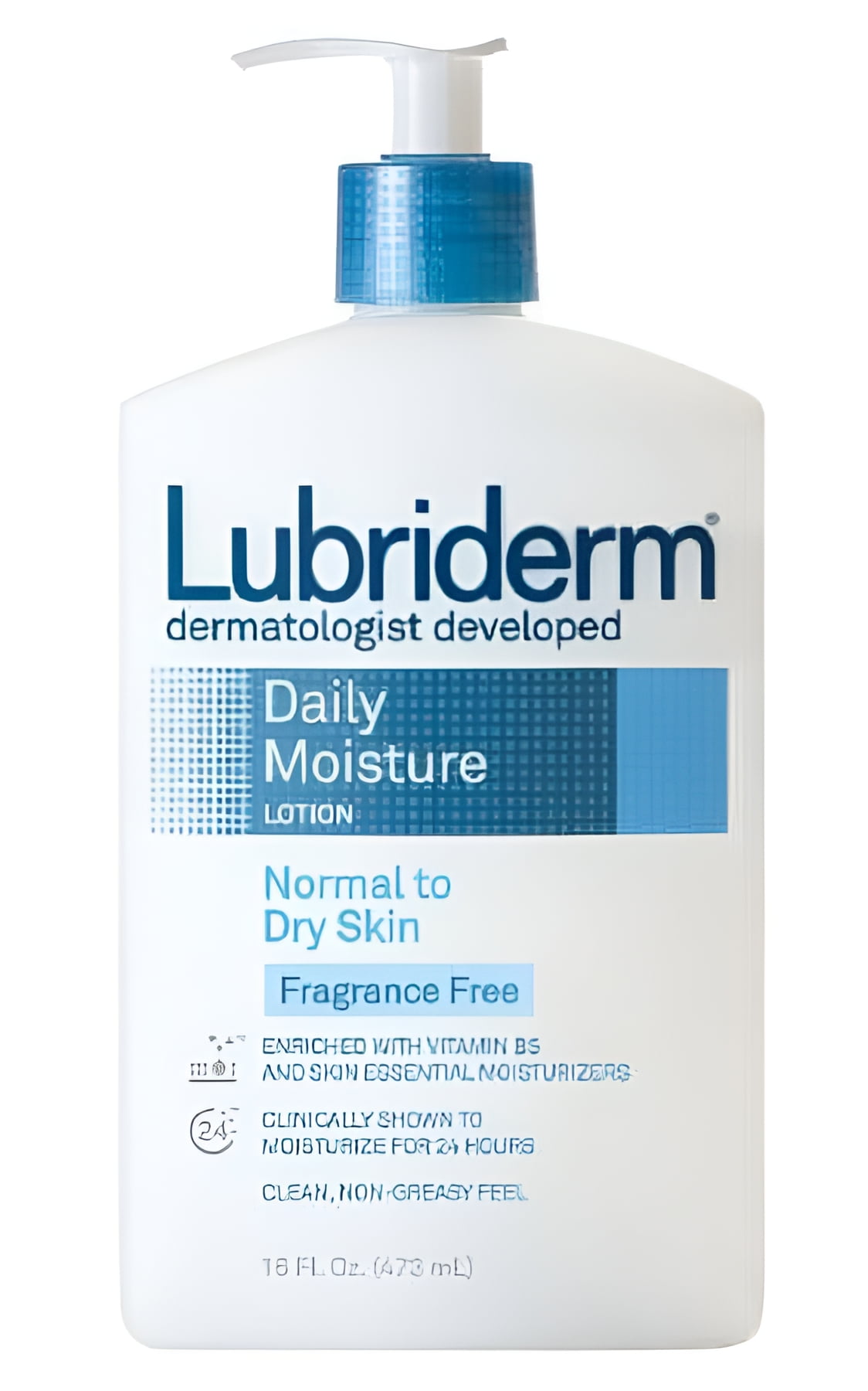 Lubriderm Daily Moisture Lotion for Normal to Dry Skin, 16oz, Gentle ...