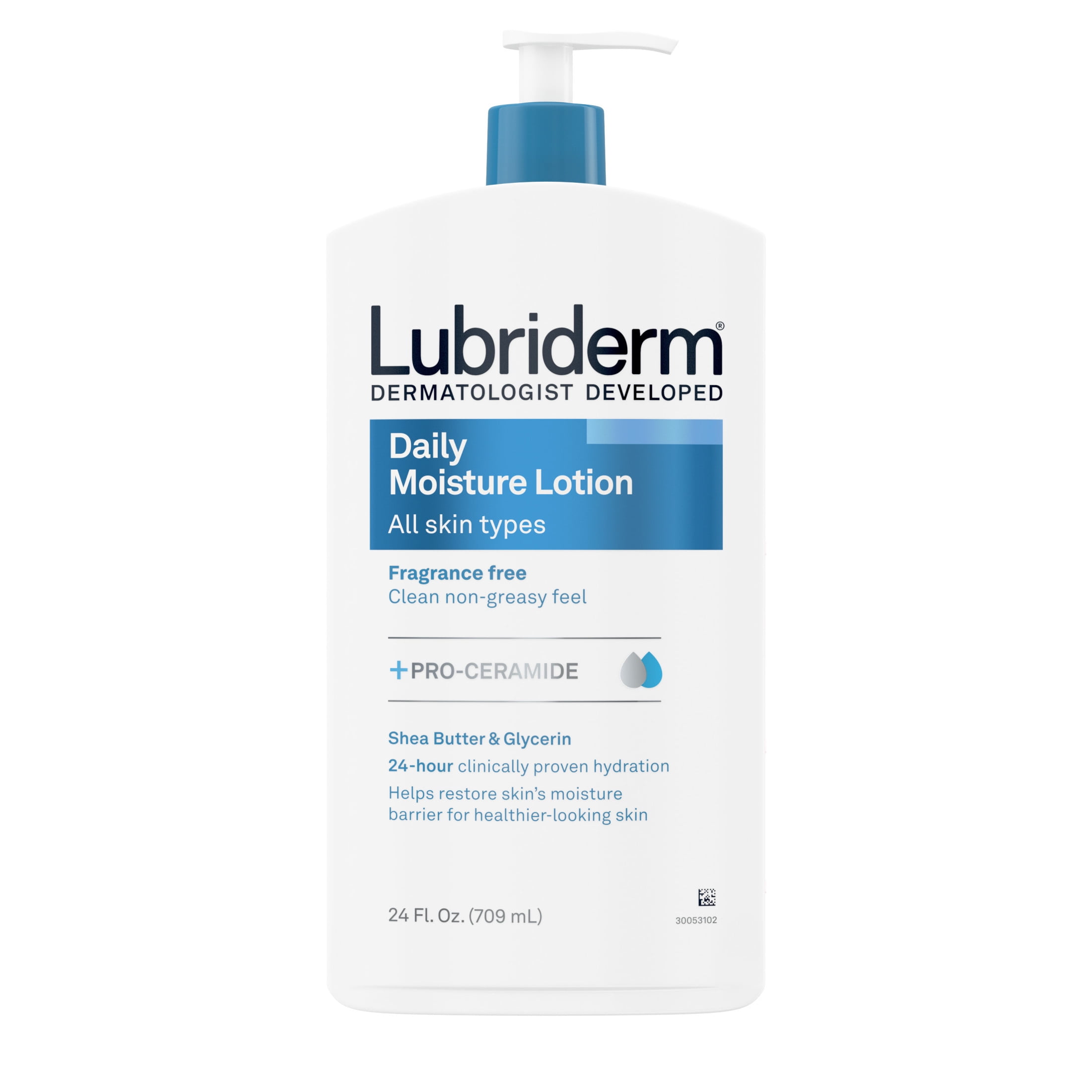 Lubriderm Unscented Daily Moisture Lotion + Pro-Ceramide, 24 fl. oz ...