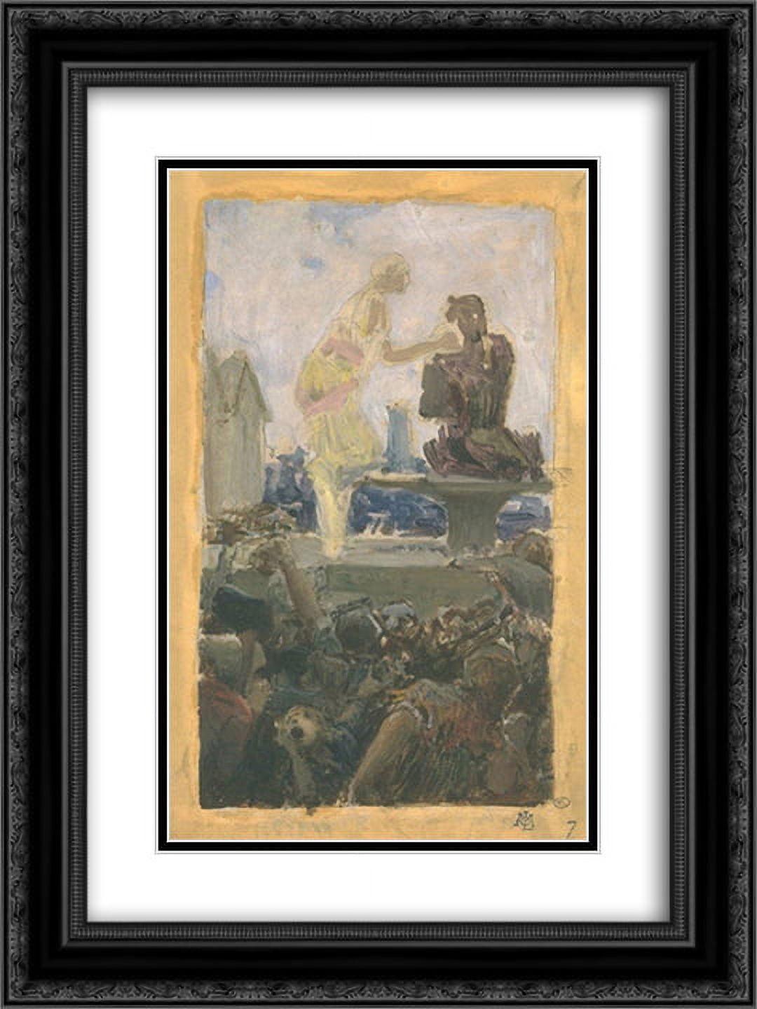 Luc Olivier Merson 2x Matted 18x24 Black Ornate Framed Art Print ...