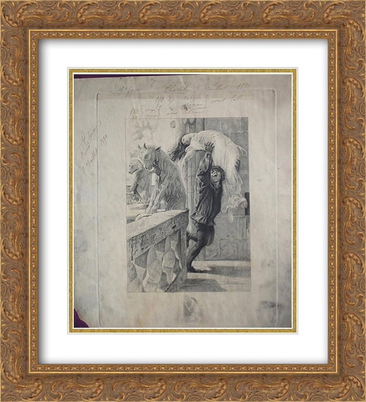 Luc Olivier Merson 2x Matted 20x24 Gold Ornate Framed Art Print ...