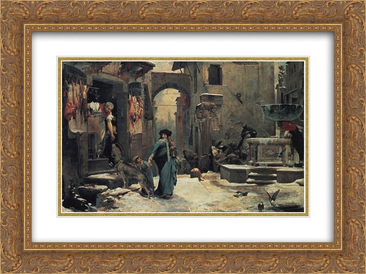 Luc Olivier Merson 2x Matted 24x20 Gold Ornate Framed Art Print 'The ...