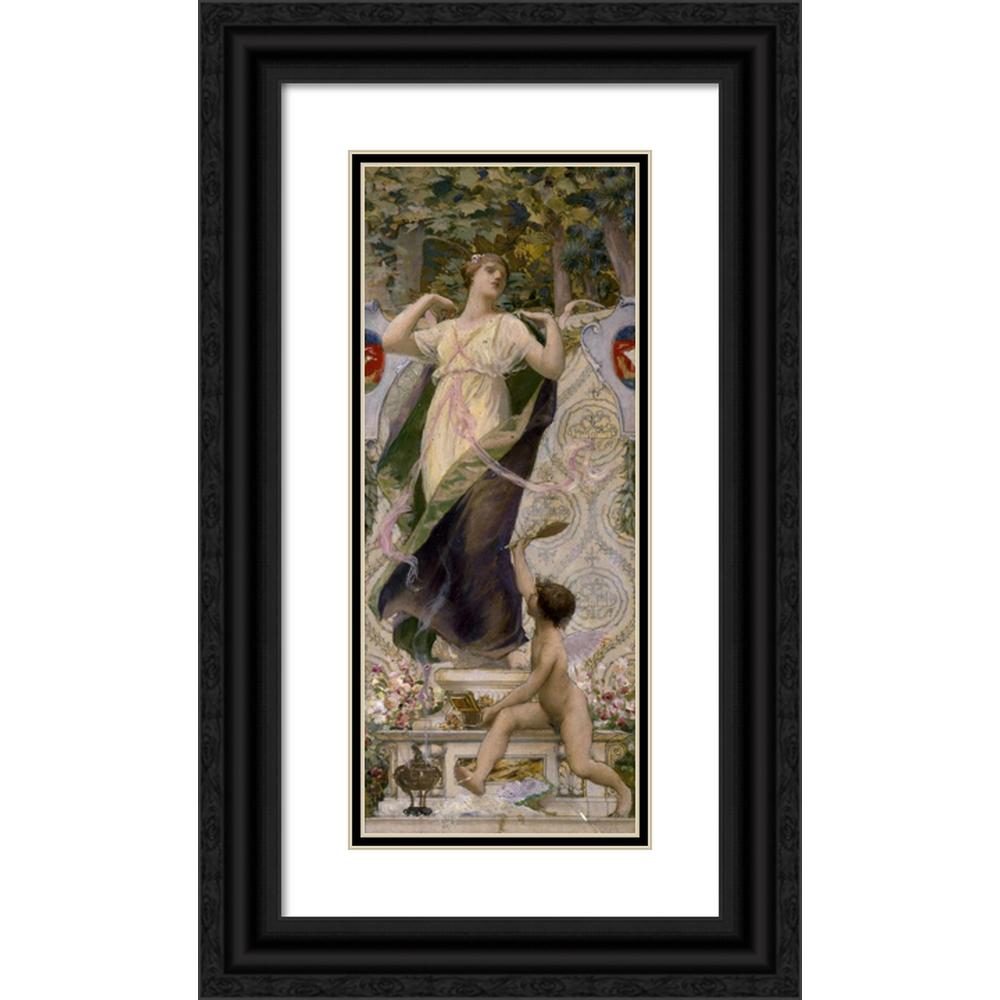 Luc-Olivier Merson 8x14 Black Ornate Wood Framed Double Matted Museum ...
