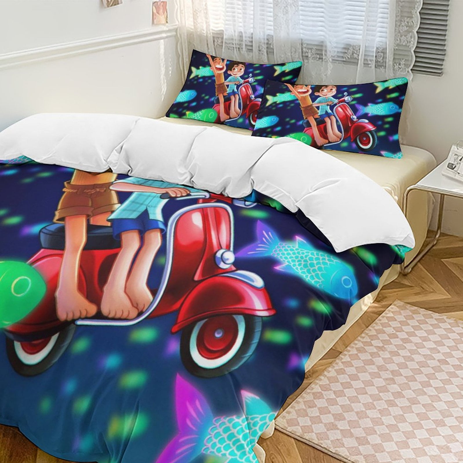 Luc 3 Piece Comforter Bedding 1 Set Super Soft Quilt Cover with 2 ...