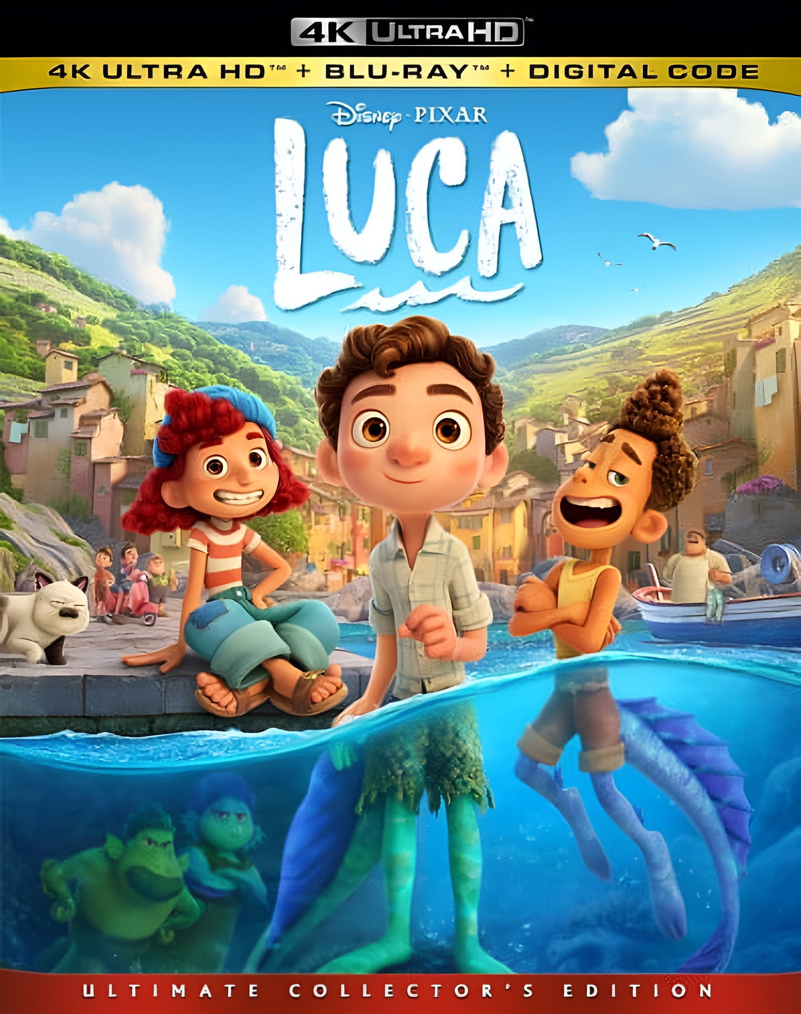 Disney's Luca (4K Ultra HD + Blu-ray + Digital Code) Boxed Set ...
