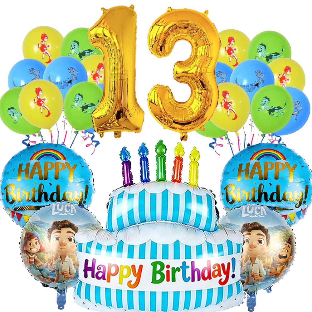 Luca Balloons Party Supplies 13th Big Number Decorations Decor Kit ...