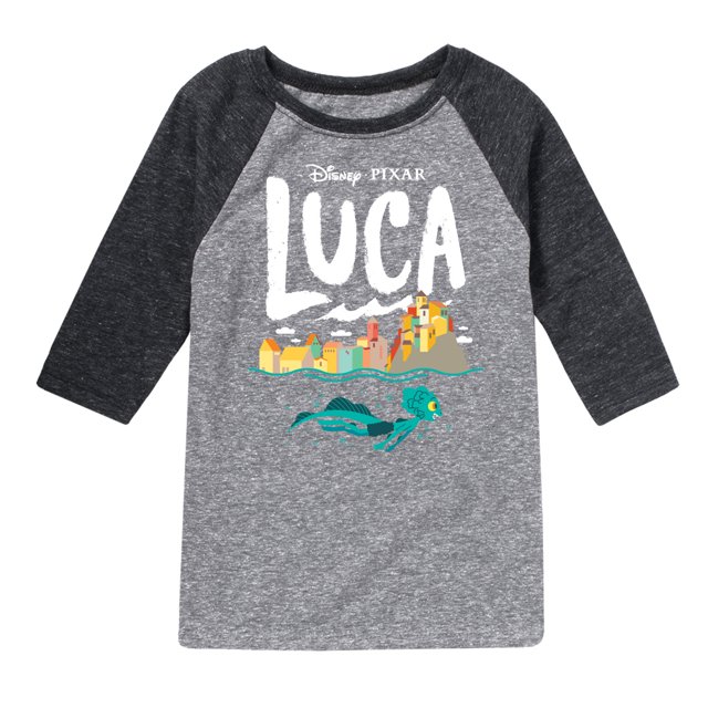 Luca - Coastal Sea Monster - Toddler And Youth Raglan Graphic T-Shirt ...