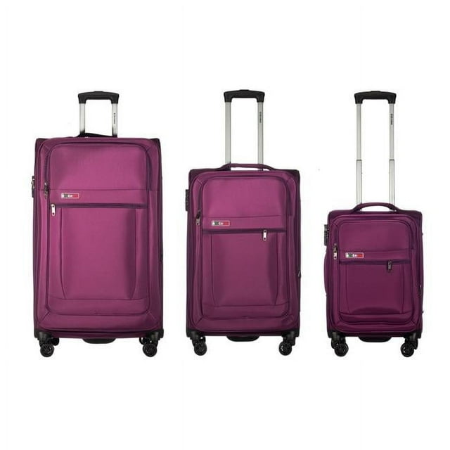 Luca Collection Purple luggage Set 3pc(20/26/30') - Walmart.com