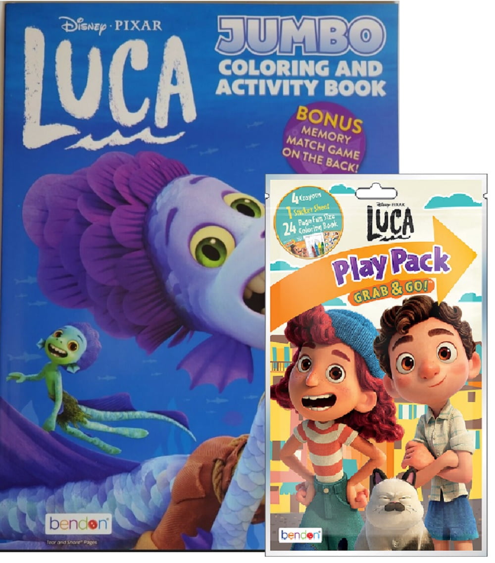 Luca Coloring Book with Grab and Go Play Pack - Walmart.com