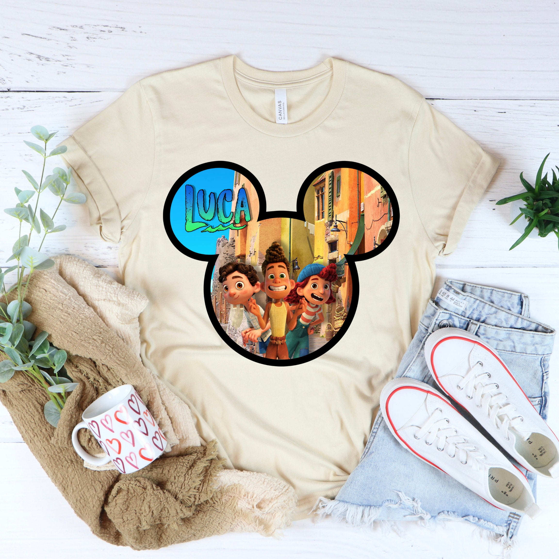 Luca Ears T-shirt, Luca Disney Shirts, Disney World, Mickey Mouse ...